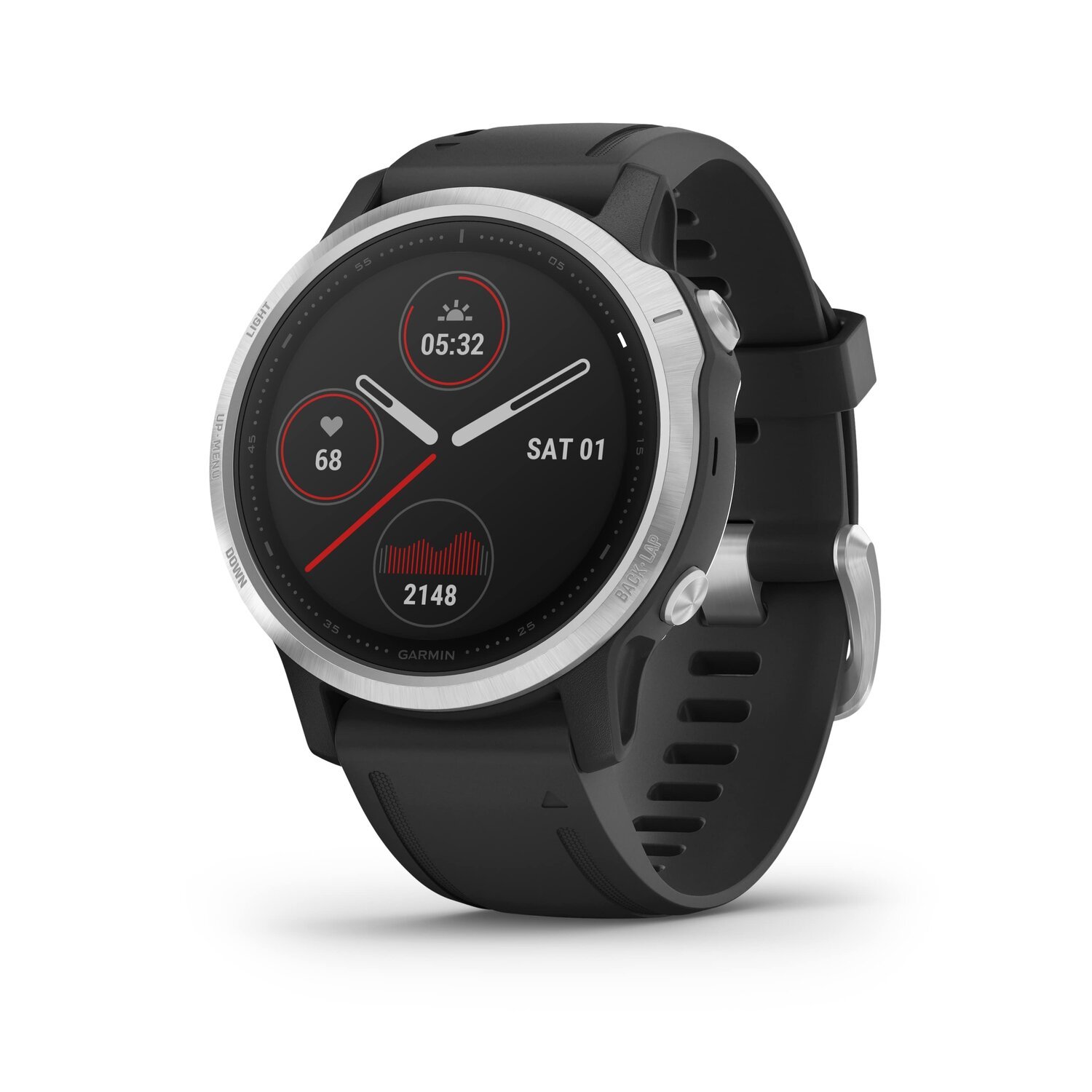 Garmin fénix 6S, Silver, Black band • Wilde.sk